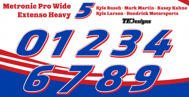 Henrick Motorsports #5 based font Numberset - Updates | Stunod Racing